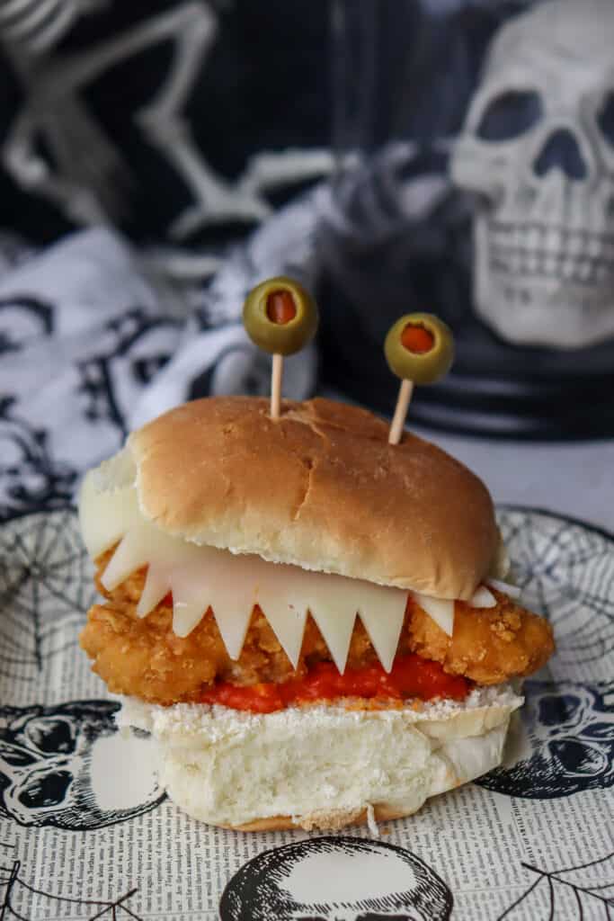 Halloween Chicken Parmesan Sliders - The Flavor Hedonist