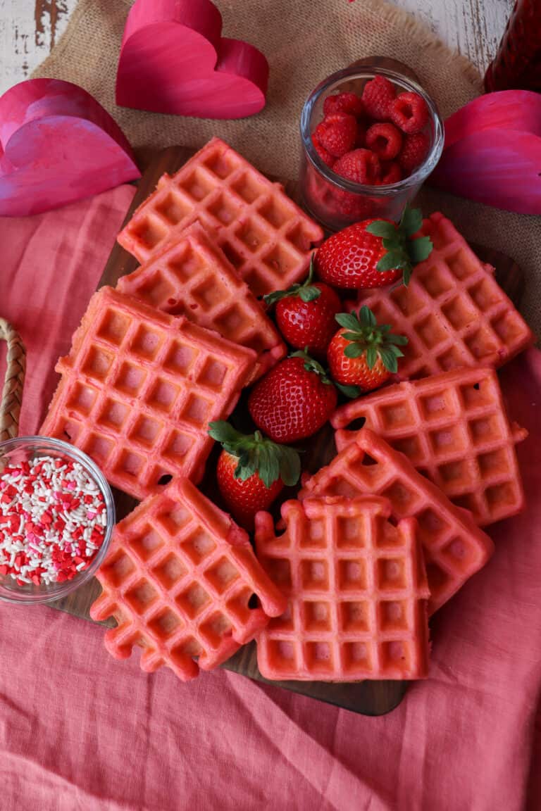 Valentine's Day Waffles - The Flavor Hedonist