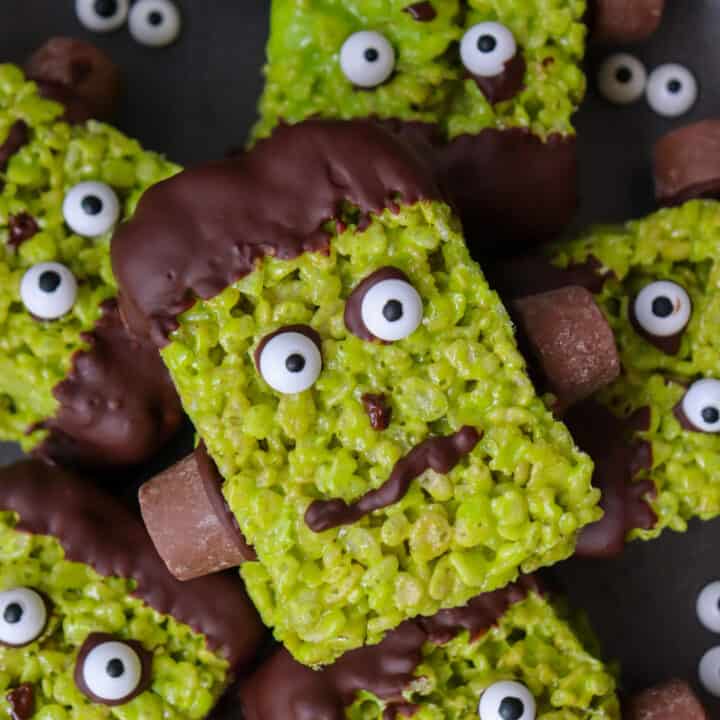 Frankenstein Rice Krispies Treat - The Flavor Hedonist