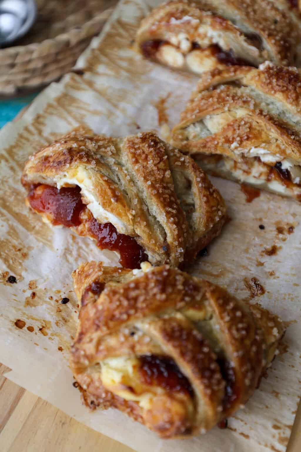 Guava and Cheese Braided Strudel - The Flavor Hedonist